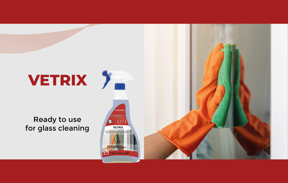 VETRIX Ready to use detergent with quick evaporation for glass and crystals